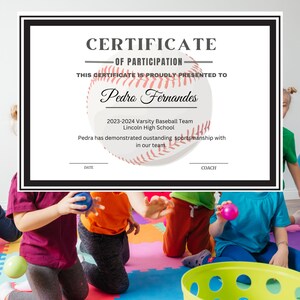 Editable Baseball Award Certificates, Award Ceremony Certificates, End ...