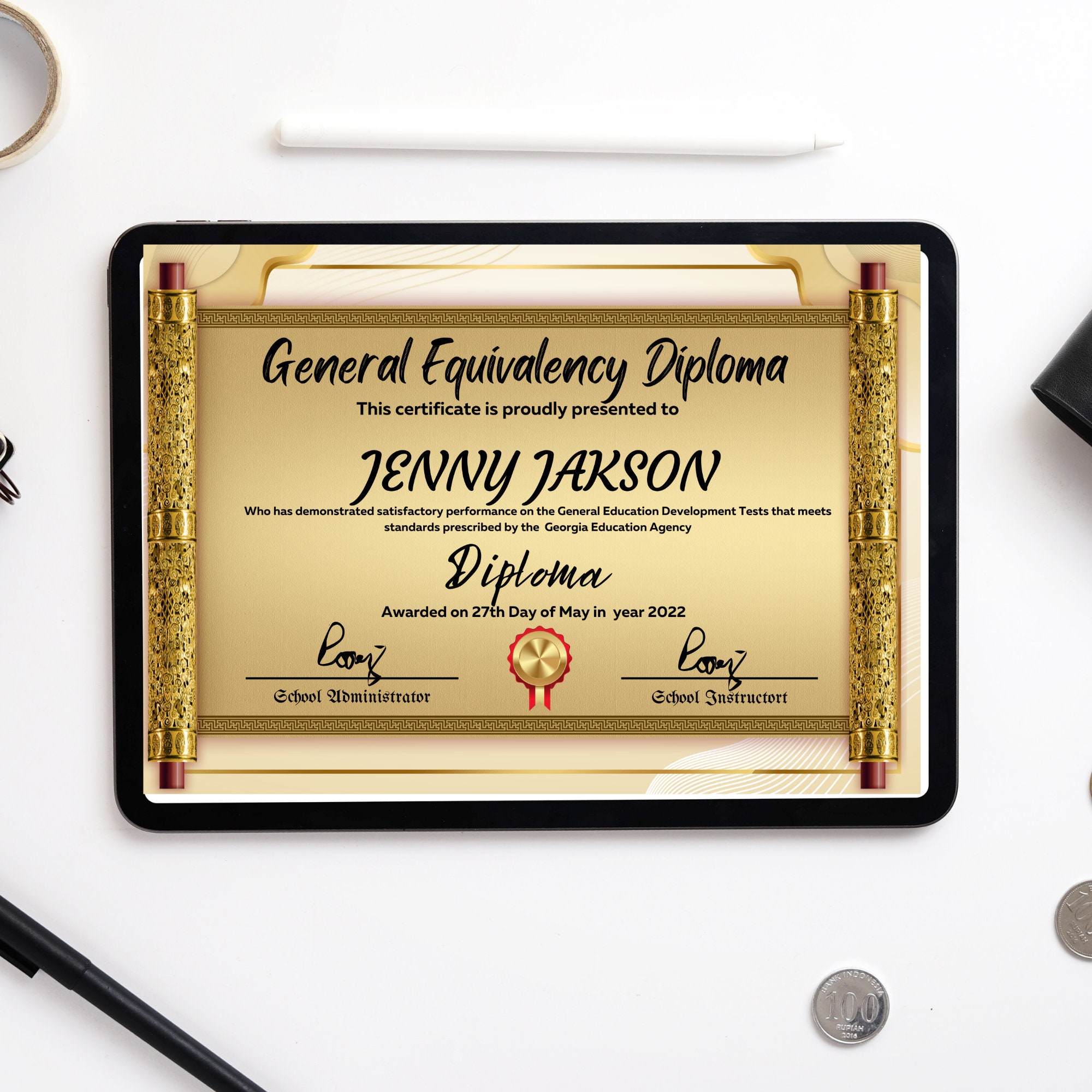 GED Diploma , Printable General High School Equivalency Diploma ...