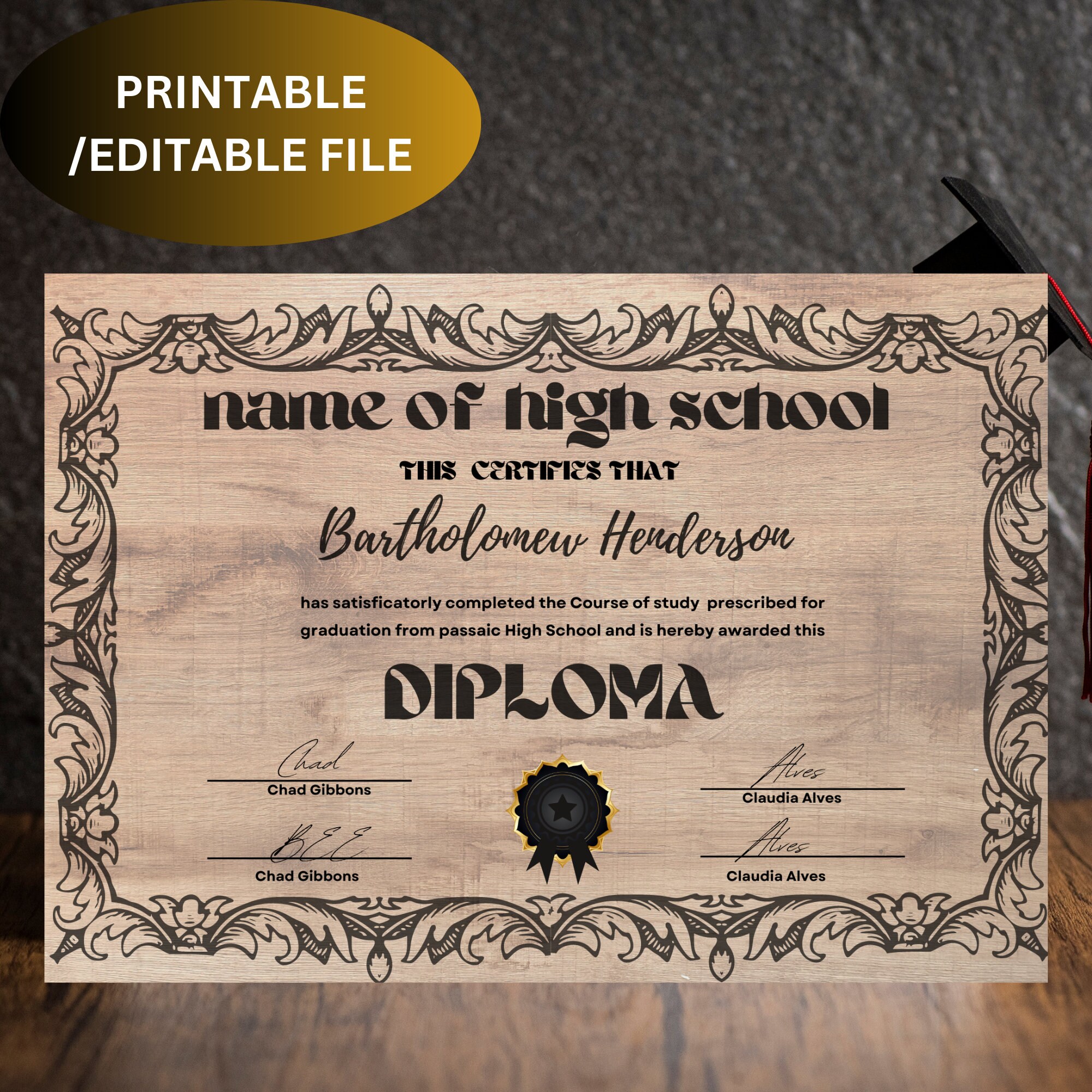 Plantillas De Certificados De Escuela Secundaria MODELOS DE DIPLOMAS