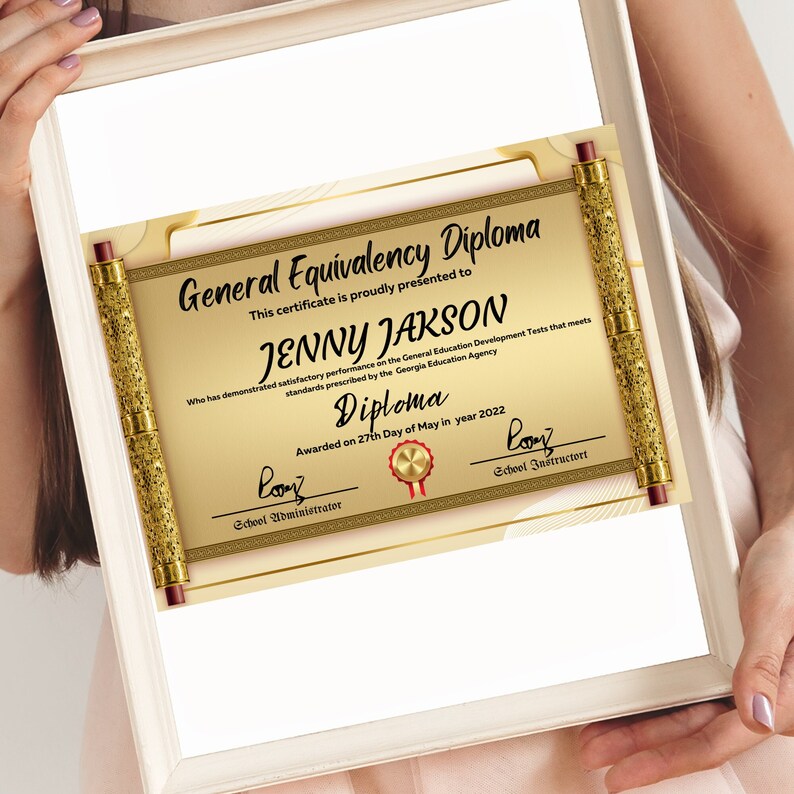 GED Diploma , Printable General High School Equivalency Diploma ...