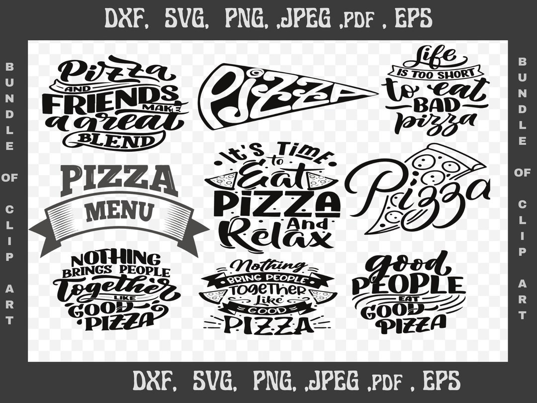 Pizza Svg Bundle Pizza Png Bundle Pizza Clipart Bundle Pizza ...