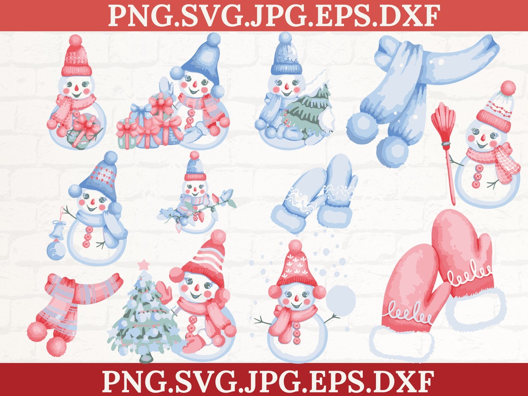 Snowman Face SVG Bundle | Christmas / Winter Designs/snowman SVG Bundle ...