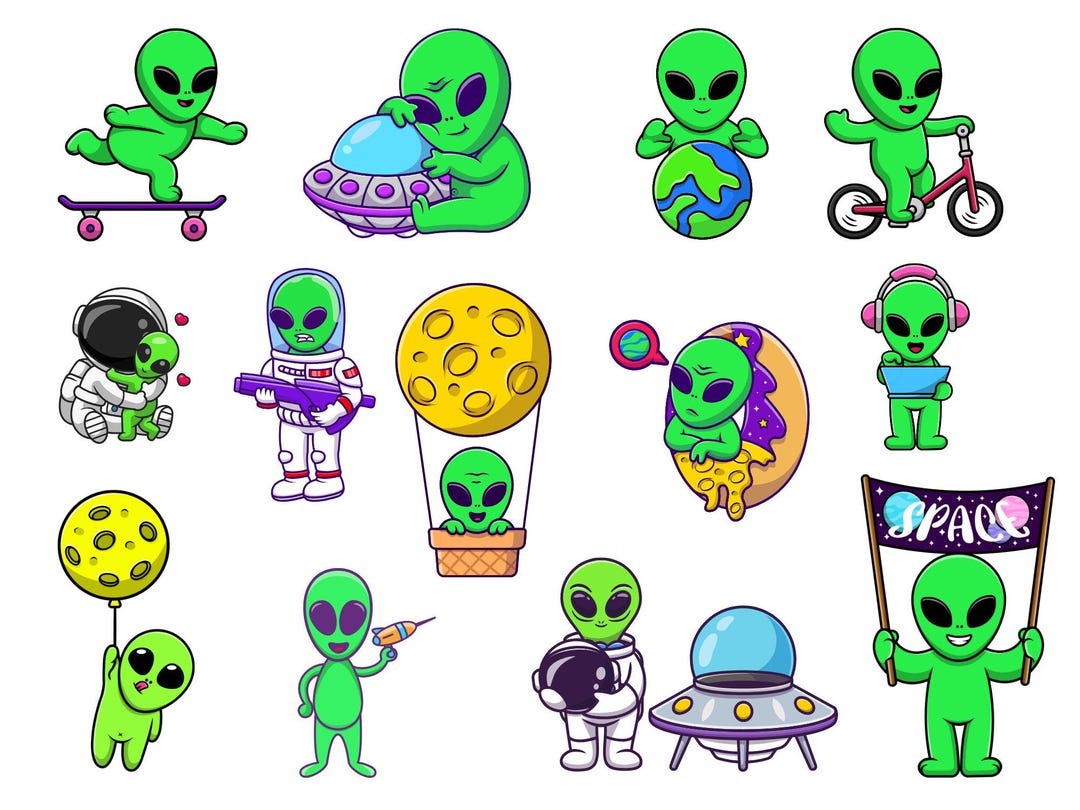 Cute Alien SVG/ Alien Face Svg/ Halloween Alien Svg/ Spaceship SVG ...