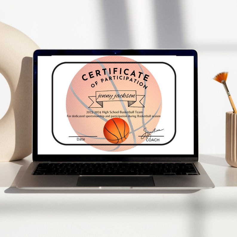 Editable Basketball Certificate Template Printable - Etsy