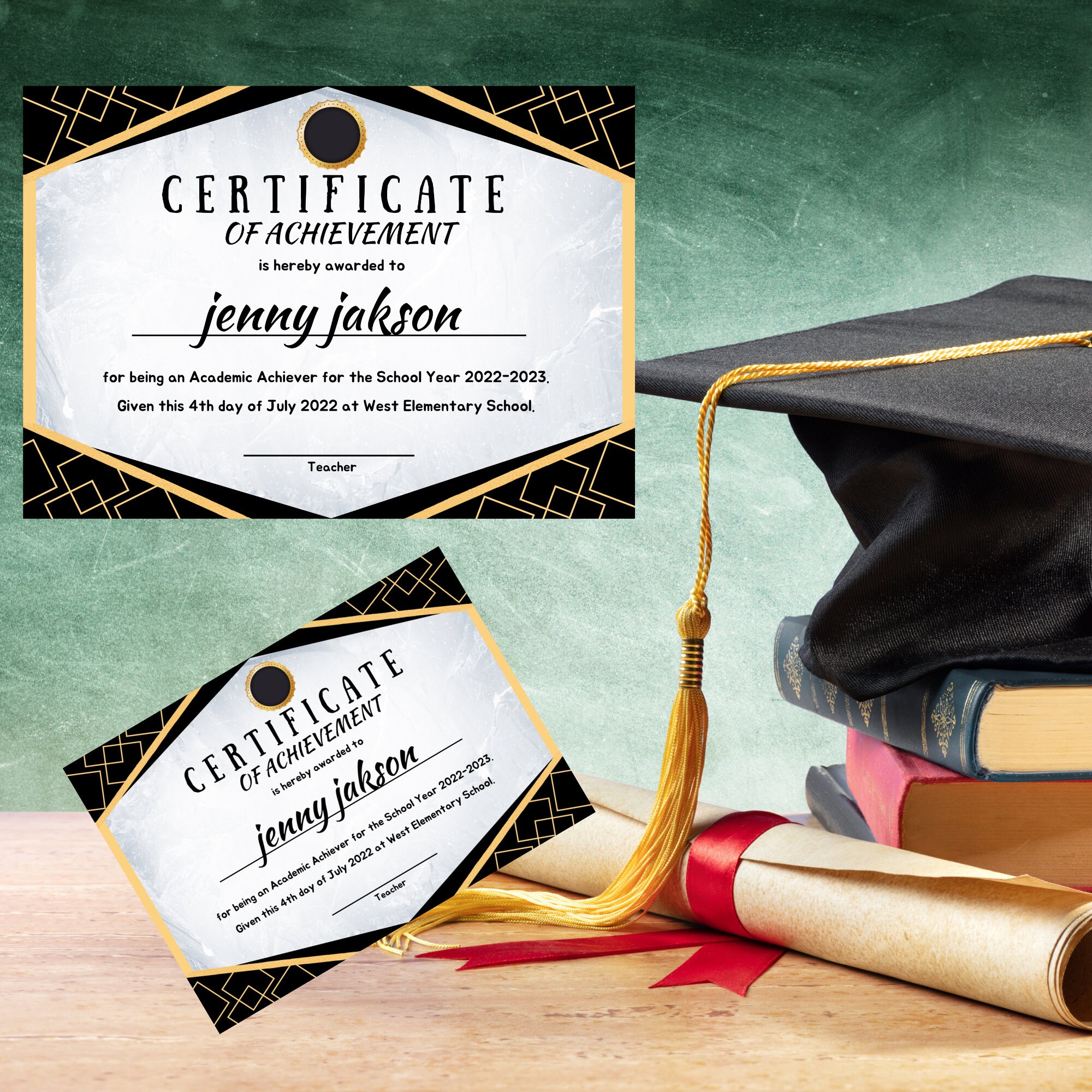 Certificate of Achievement Template Editable Certificate of - Etsy