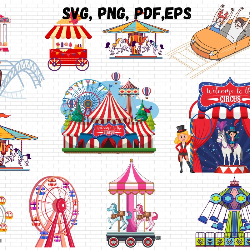 Amusement Park Svg - Etsy