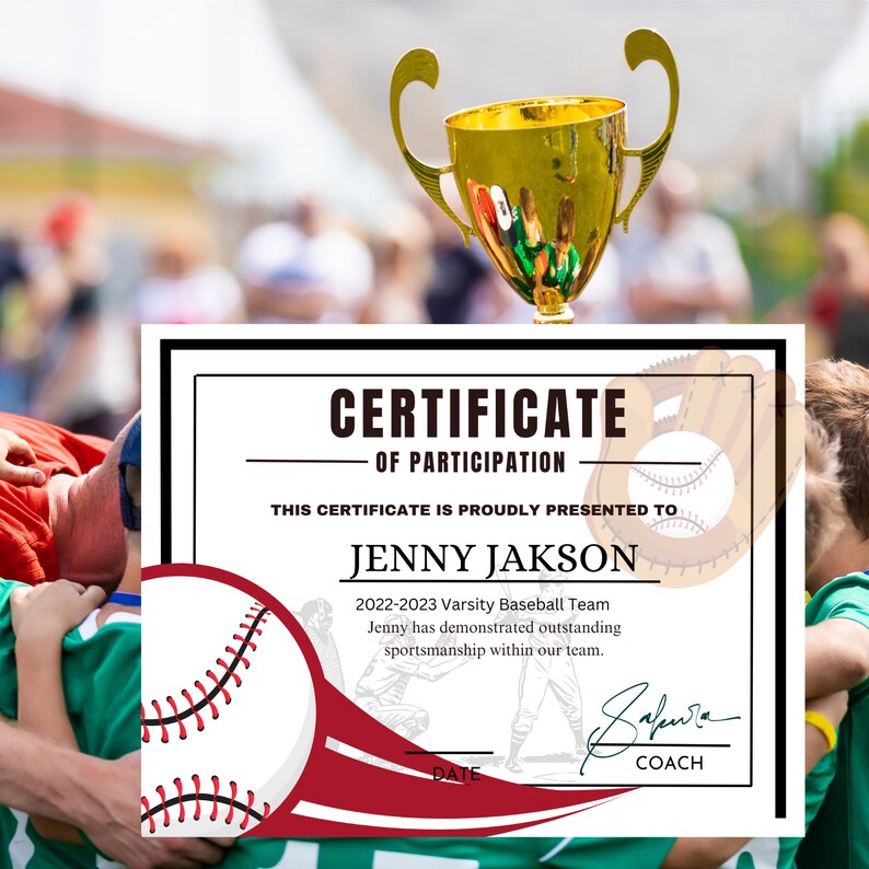 EDITABLE T-ball Award Certificates Team Baseball Awards End - Etsy UK