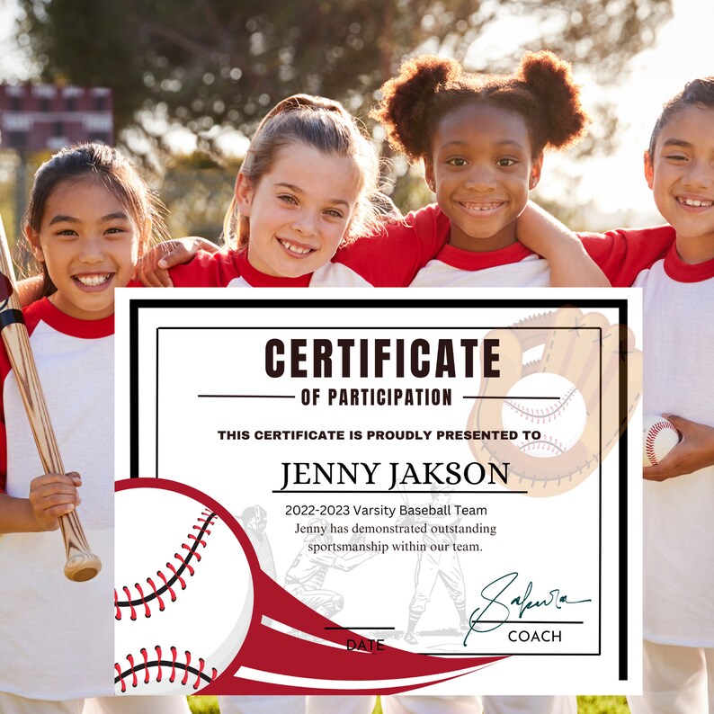 EDITABLE T-ball Award Certificates Team Baseball Awards End - Etsy ...