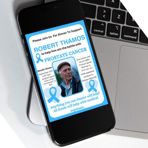Colon Cancer Benefit Fundraiser Flyer, Printable Colorectal Cancer ...