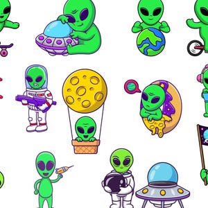 Cute Alien SVG/ Alien Face Svg/ Halloween Alien Svg/ Spaceship SVG ...
