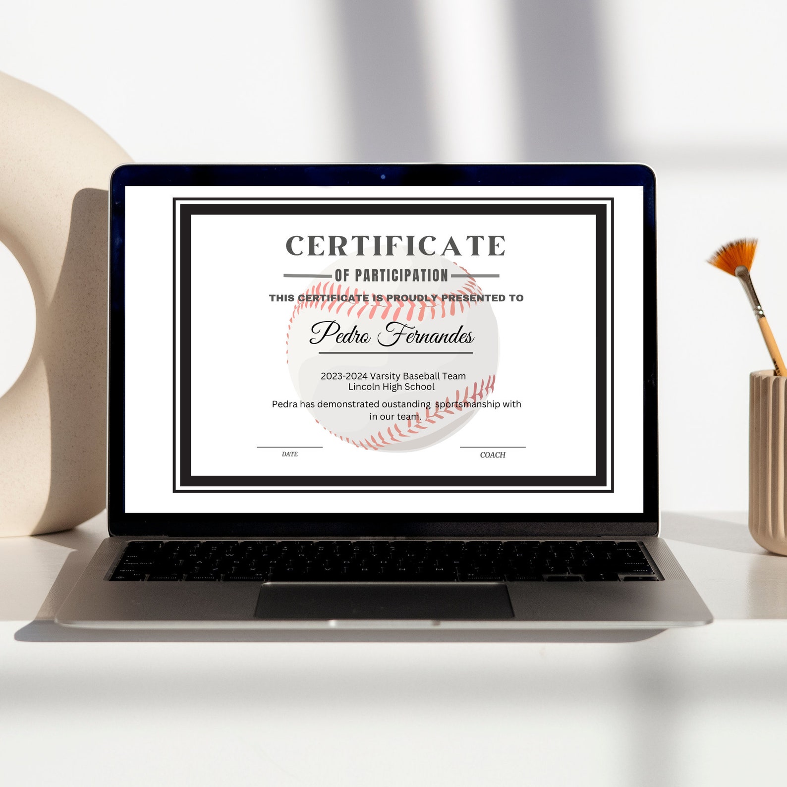 Editable Baseball Award Certificates, Award Ceremony Certificates, End ...