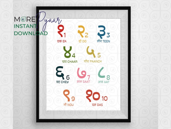 Gujarati Numbers 1 To 10