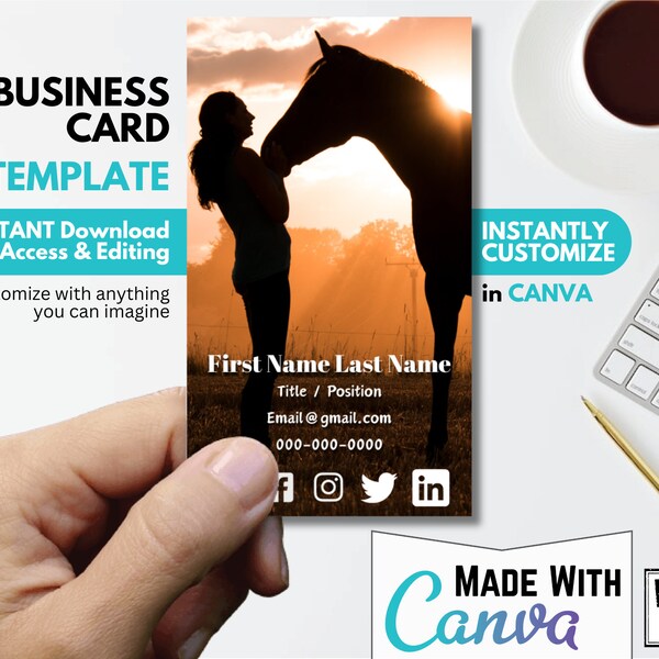 Equine Business Cards - Etsy