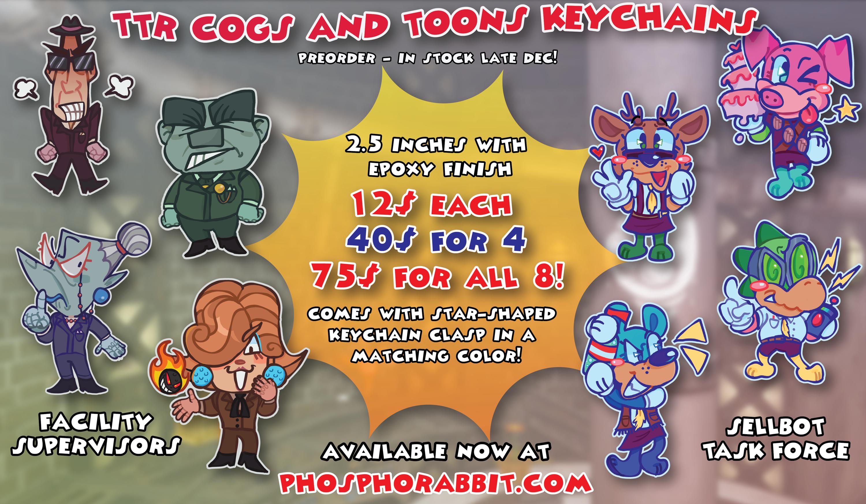 Toontown Rewritten Supervisors + Sellbot Task Force 2.5'' Epoxy ...