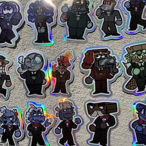 Toontown Corporate Clash Holographic Stickers - 2 Inches - Etsy