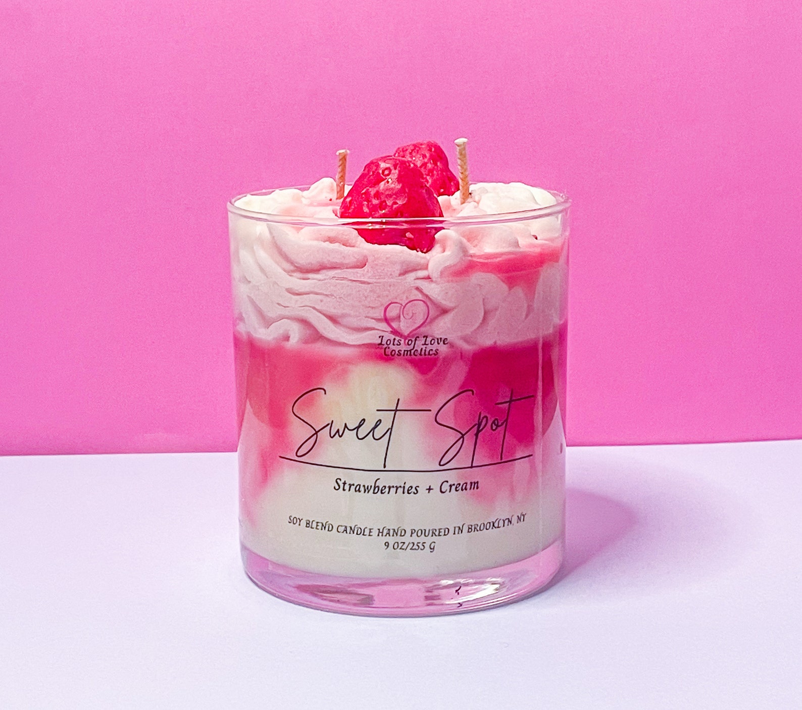 Sweet Spot, Strawberry Cheesecake Candle, Dessert Candle, Handmade ...