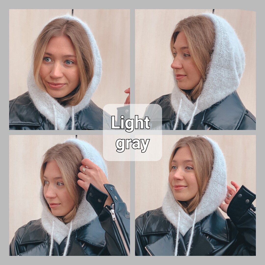 Knitted Angora Hood, Hat, Balaclava, Snood. Angora Yarn - Etsy