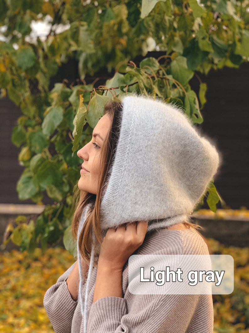 Knitted Hood, Hat, Balaclava, Snood. Merino Angora Yarn - Etsy