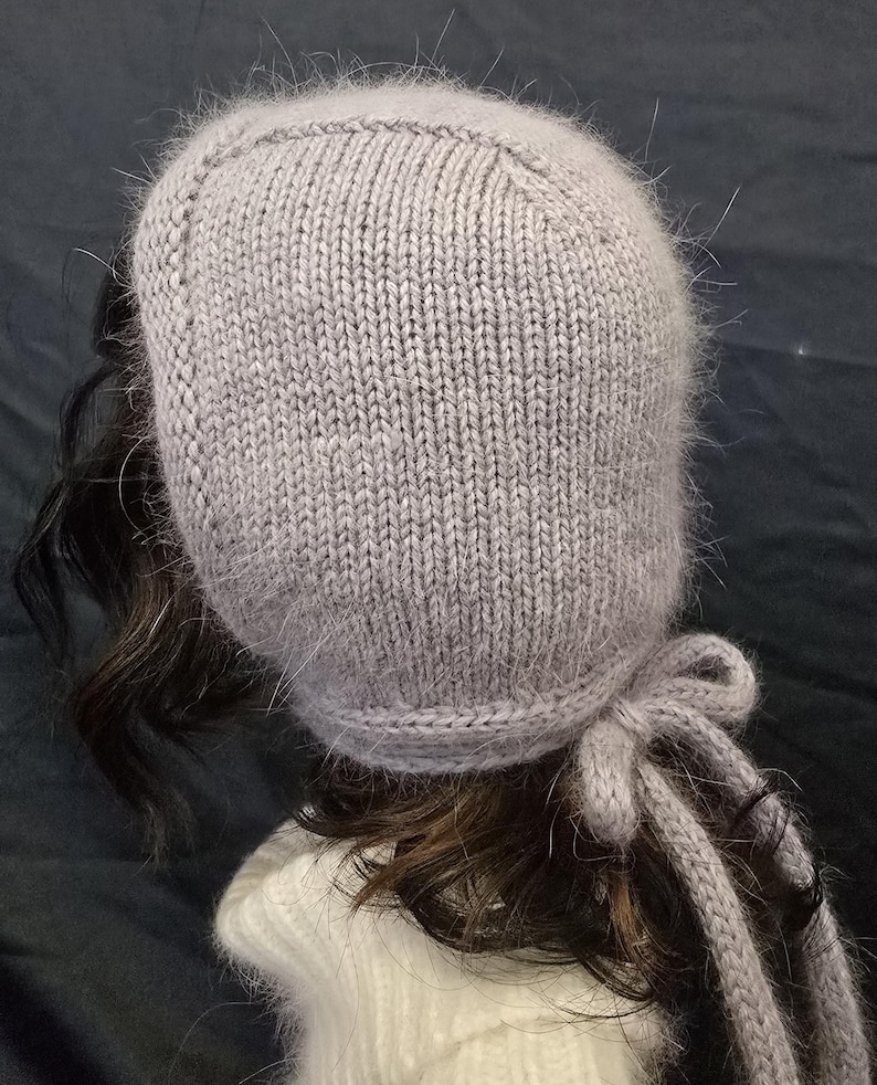 Bonnet Hat – Soft Knit Winter Hat for Women.angora Merino Bonnet Cozy ...