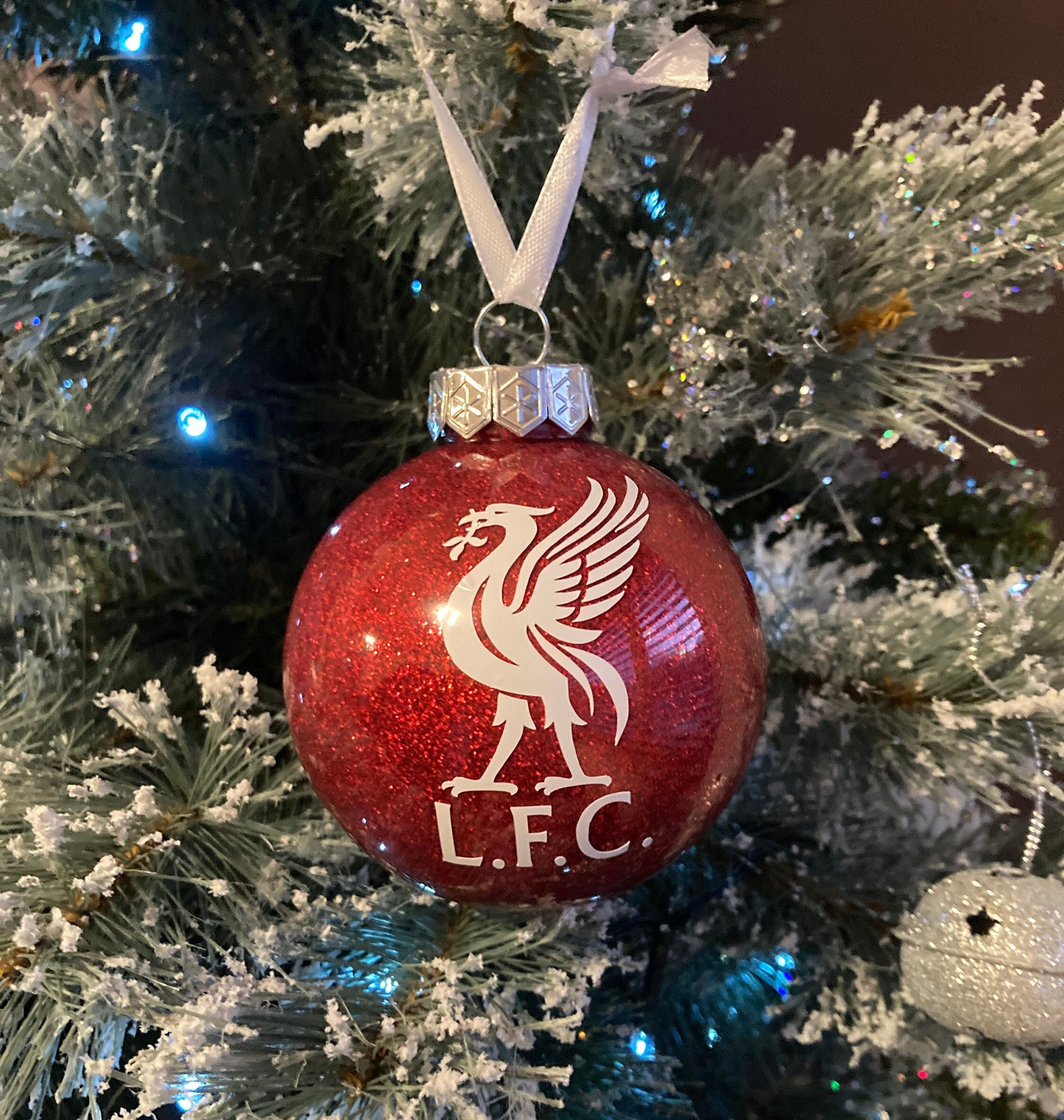 Liverpool Football Club Glitter Bauble LFC Liver Bird - Etsy UK