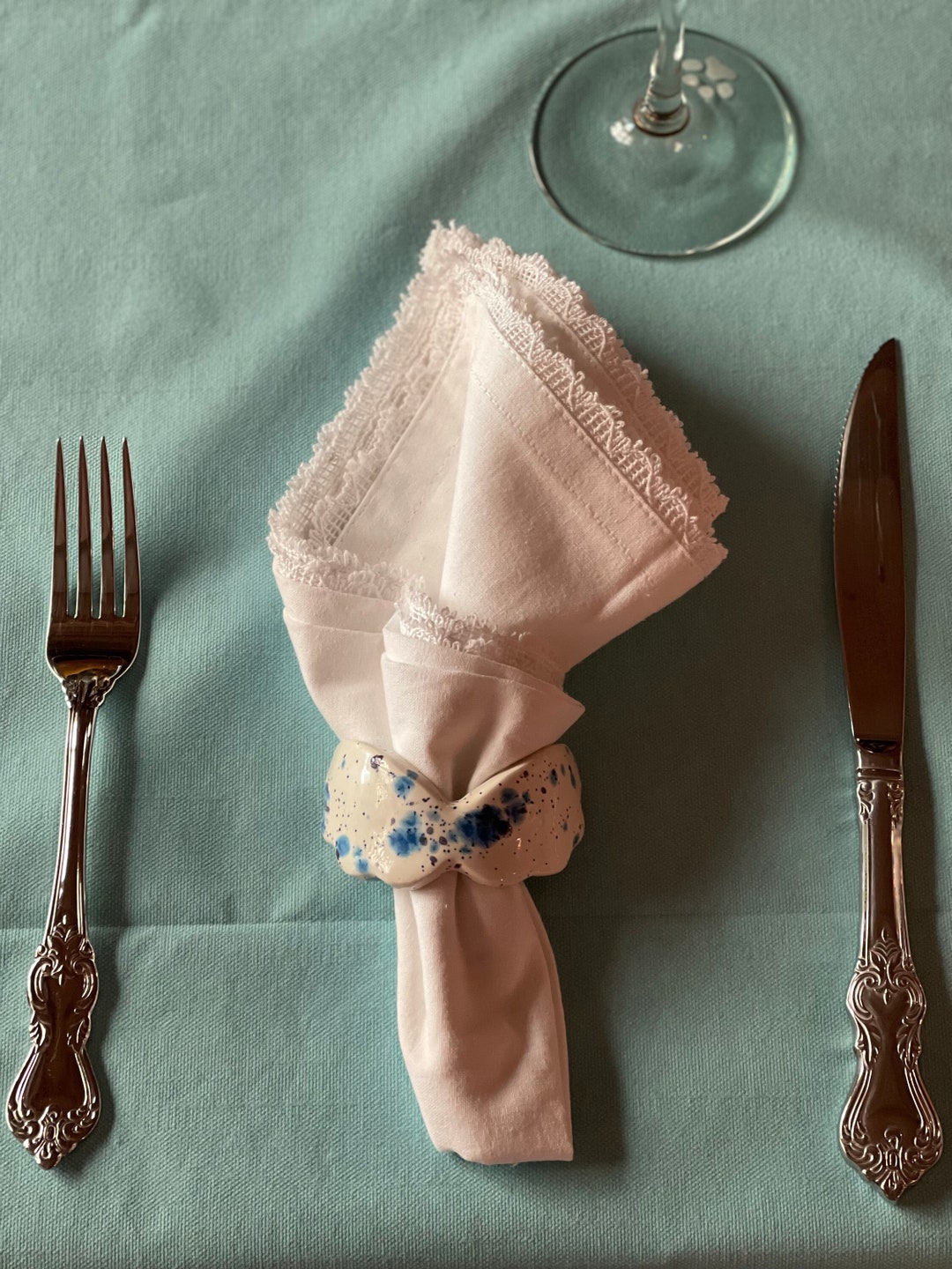 Blue & White Wing Napkin Rings - Etsy