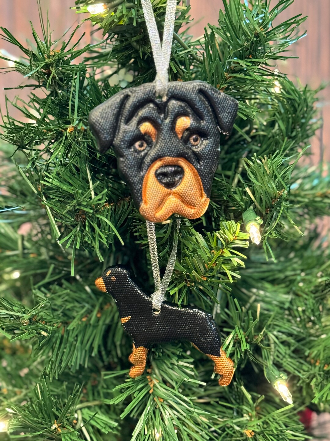 Handmade Rottweiler Ornament: Ceramic Dog Christmas Decor - Etsy