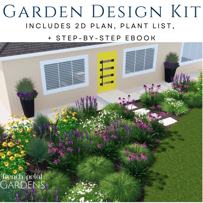 Pollinator Paradise Garden Template Easy Planting Guide Low Maintenance Year Round Color DIY ...