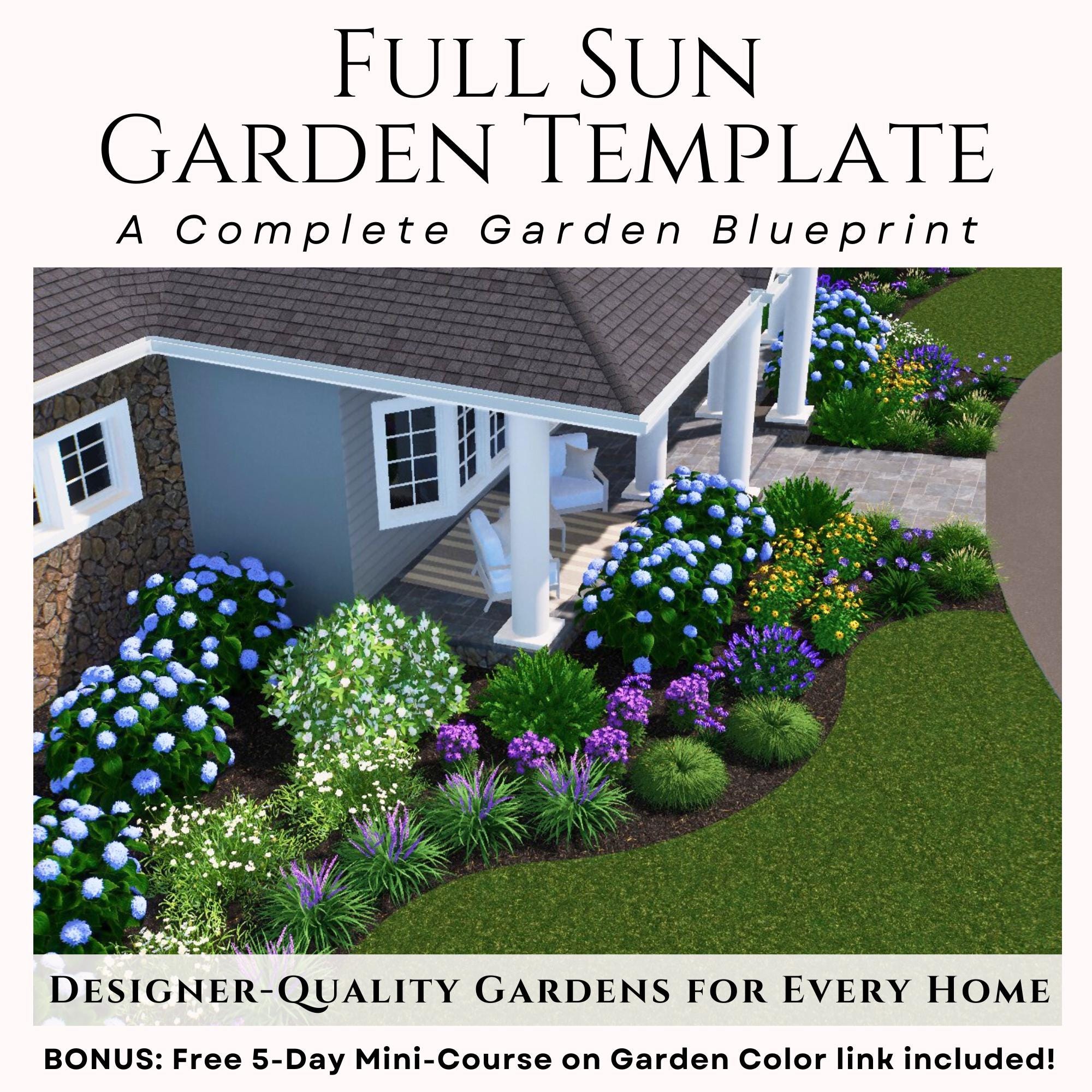 Front Yard Landscaping Plan With Hydrangeas | Low Maintenance Cottage ...