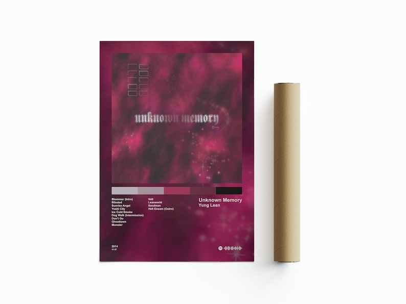 Yung Lean Unknown Memory Poster - Etsy