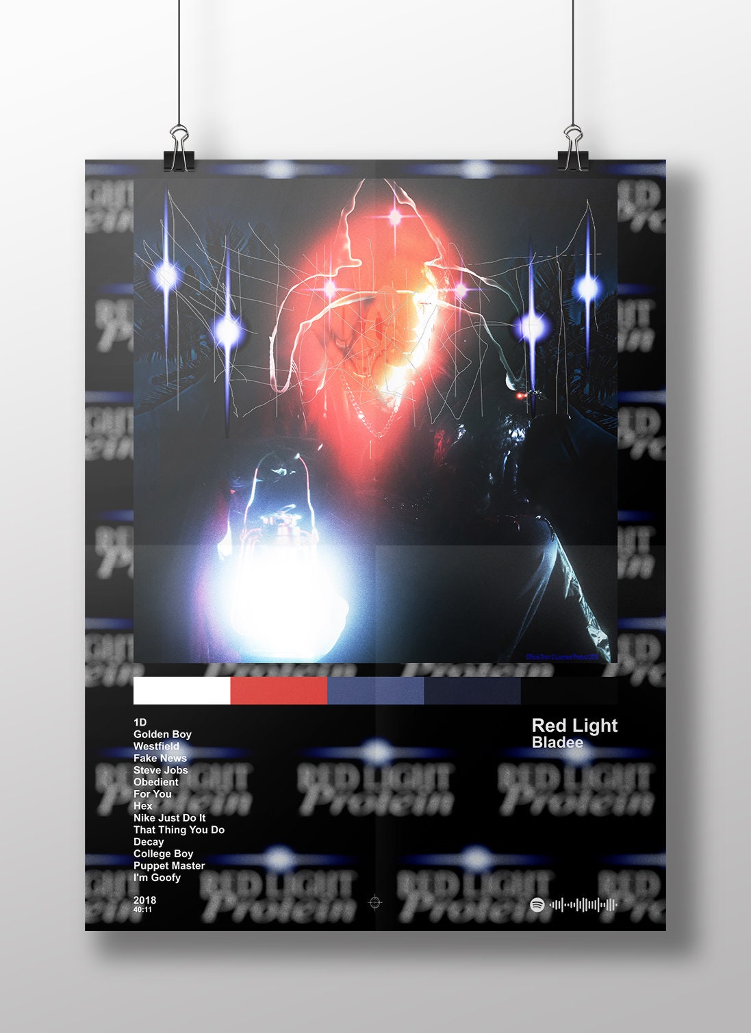 Bladee Red Light Poster - Etsy