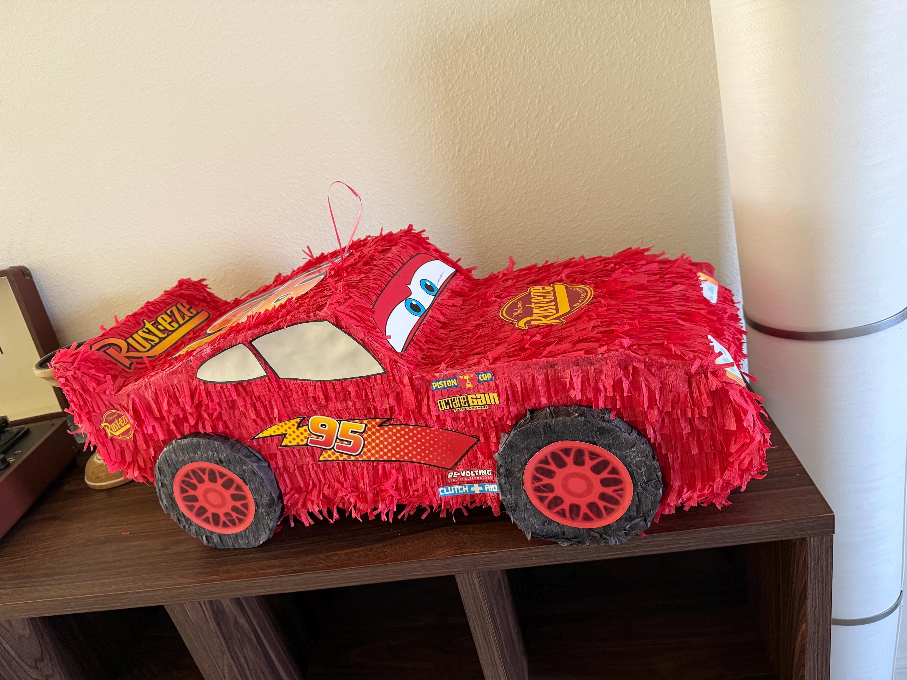 Lightning Mcqueen Handmade Piñata for Kids Birthday Party / Piñata De ...