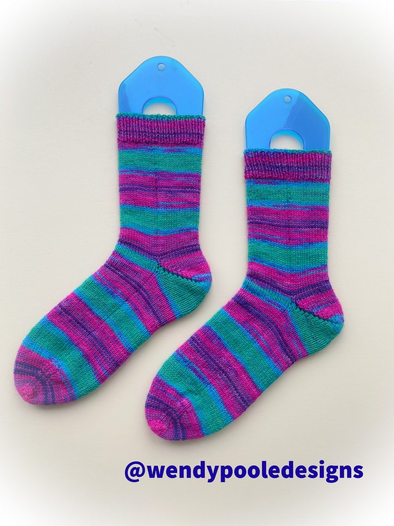 Tippy Toes Toe up Sock Knitting Pattern, Easy Sock Pattern, PDF Instant ...