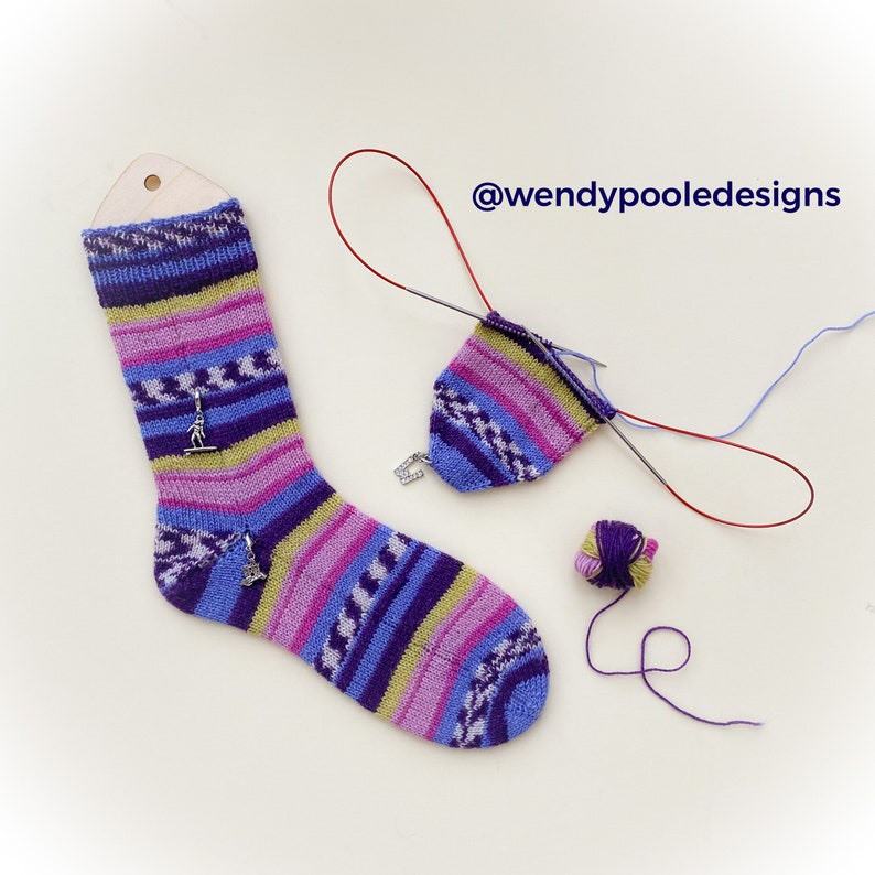 Tippy Toes Toe up Sock Knitting Pattern, Easy Sock Pattern, PDF Instant ...