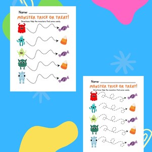 PRINTABLE Pre-writing Line Tracing Worksheet Packet for Toddlers and ...