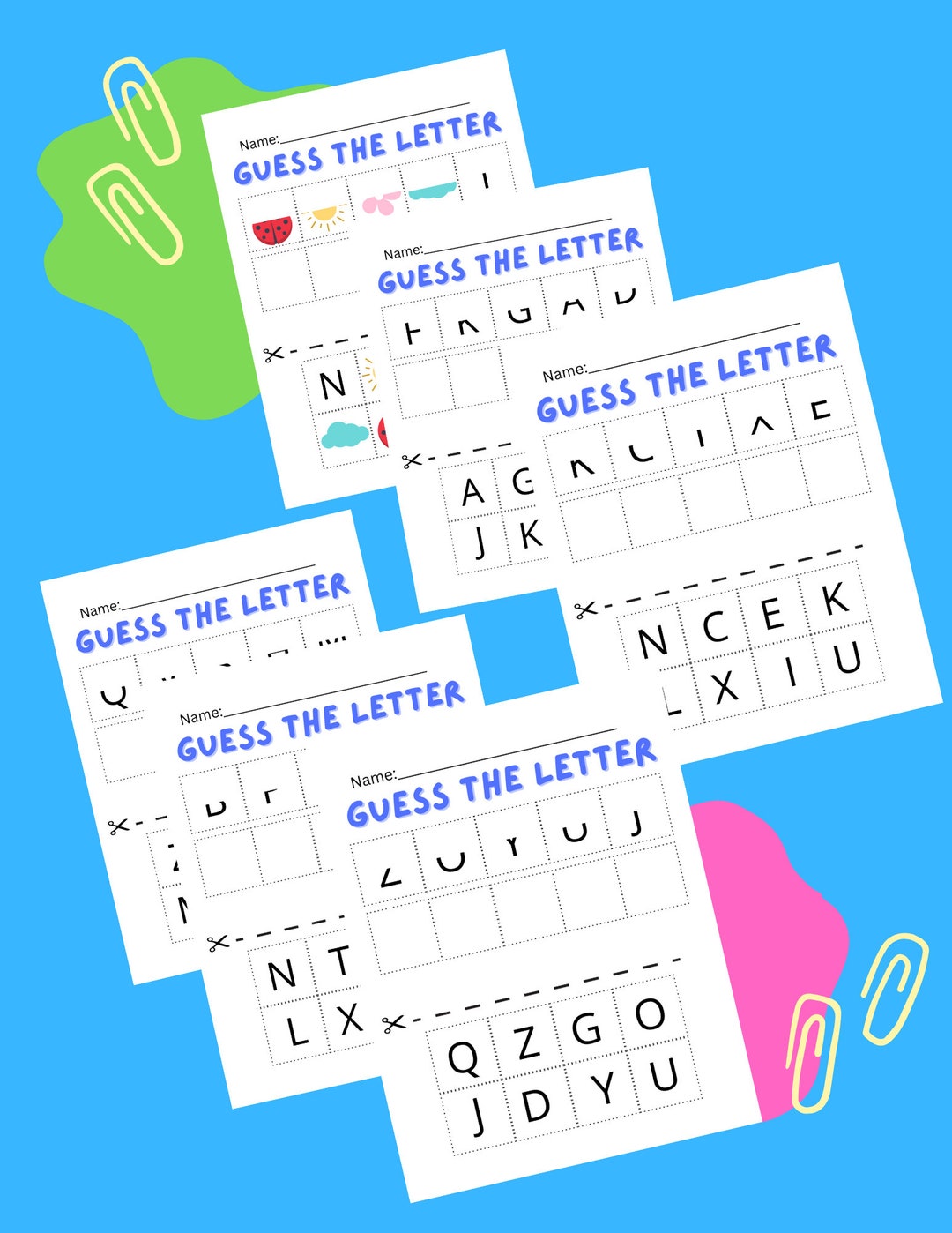 PRINTABLE Visual Closure Uppercase Letters Worksheet for Pre-school ...