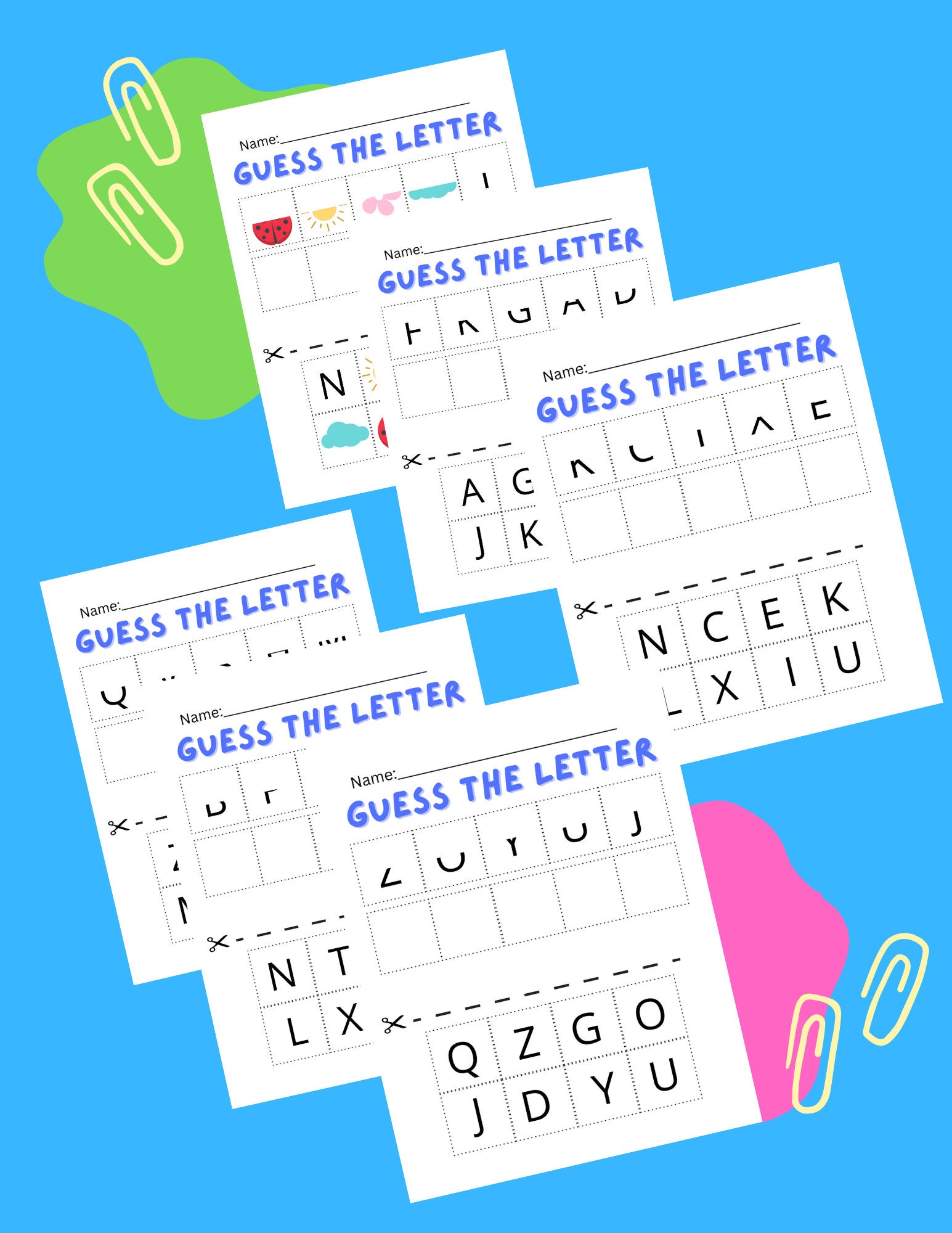 PRINTABLE Visual Closure Uppercase Letters Worksheet for Pre-school ...