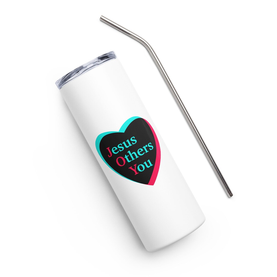 JOY = Jesus Others You Tiktok Style - Stainless Steel Tumbler - White ...