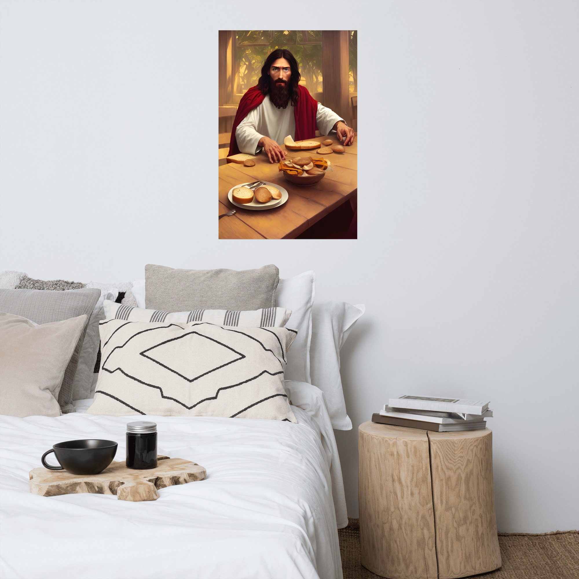 Premium Poster - Ai Generated Art - A Seat at the Table With Jesus - Etsy