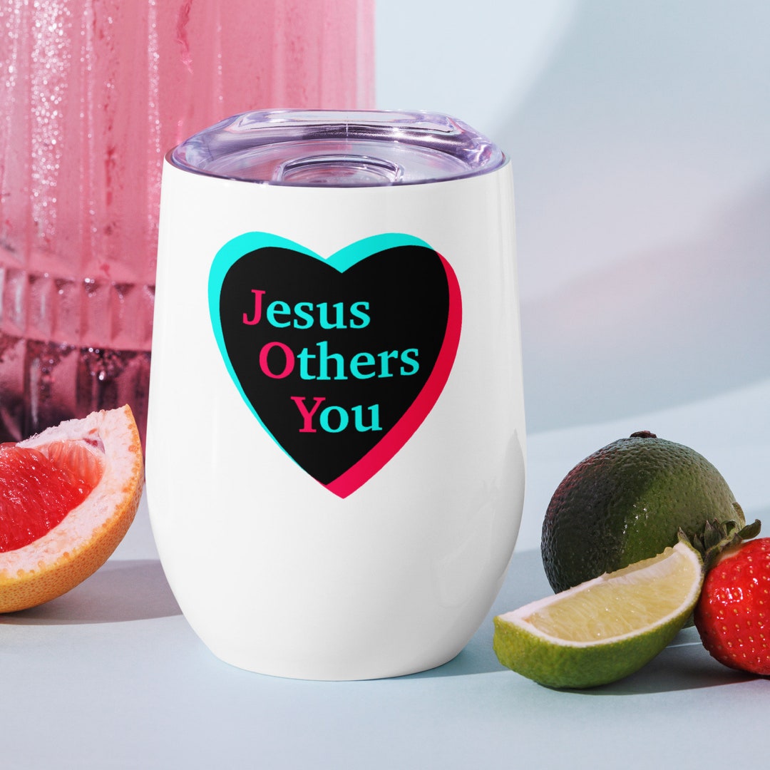 JOY = Jesus Others You - Wine Tumbler - White - Etsy