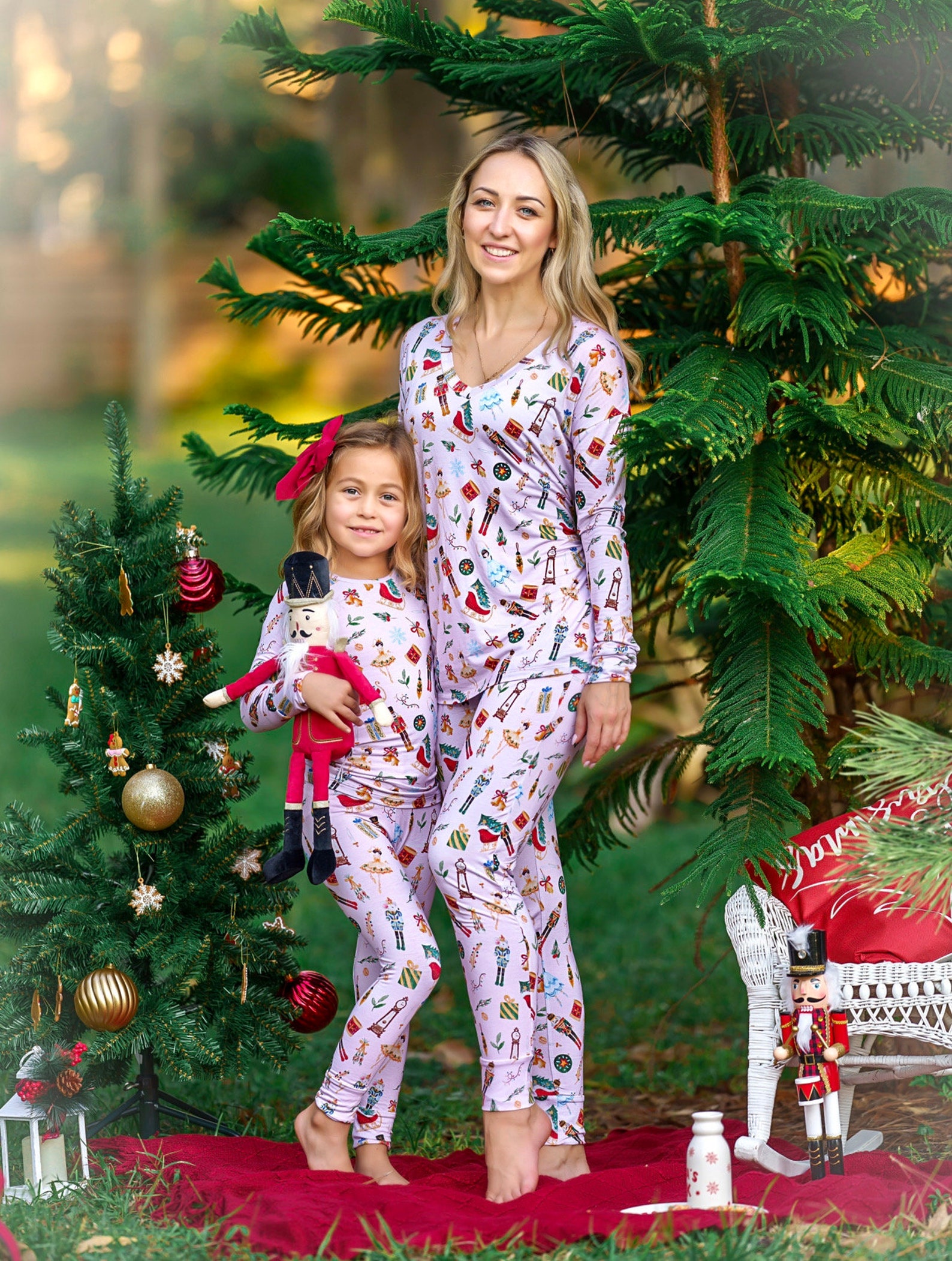 Womens Bamboo Nutcracker Adult Pajamas, Family Matching Christmas ...