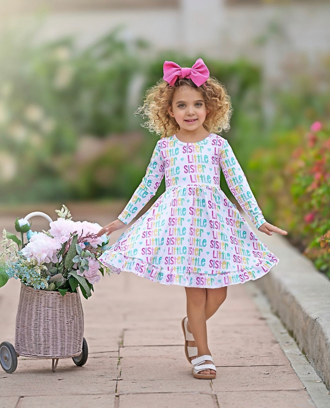 Little Sister Bamboo Twirl Dress, Little Sis Outfit, New Baby ...