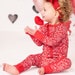 Red Paisley One Piece Zip-up Bamboo Romper Pajamas for Babies ...