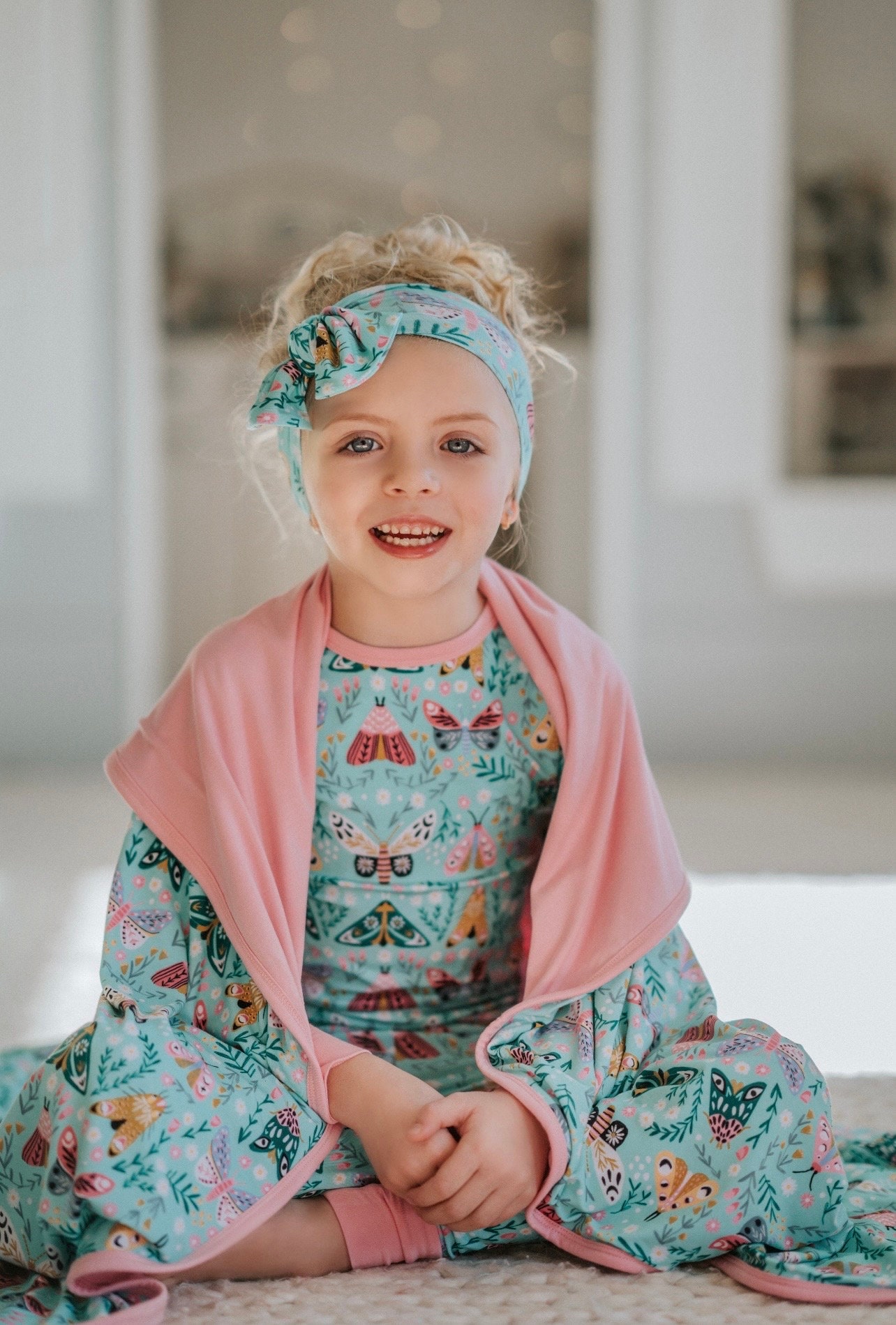 Magical Moths Two-piece Bamboo Pajamas, Girls Pajamas Set, Toddler Girl ...