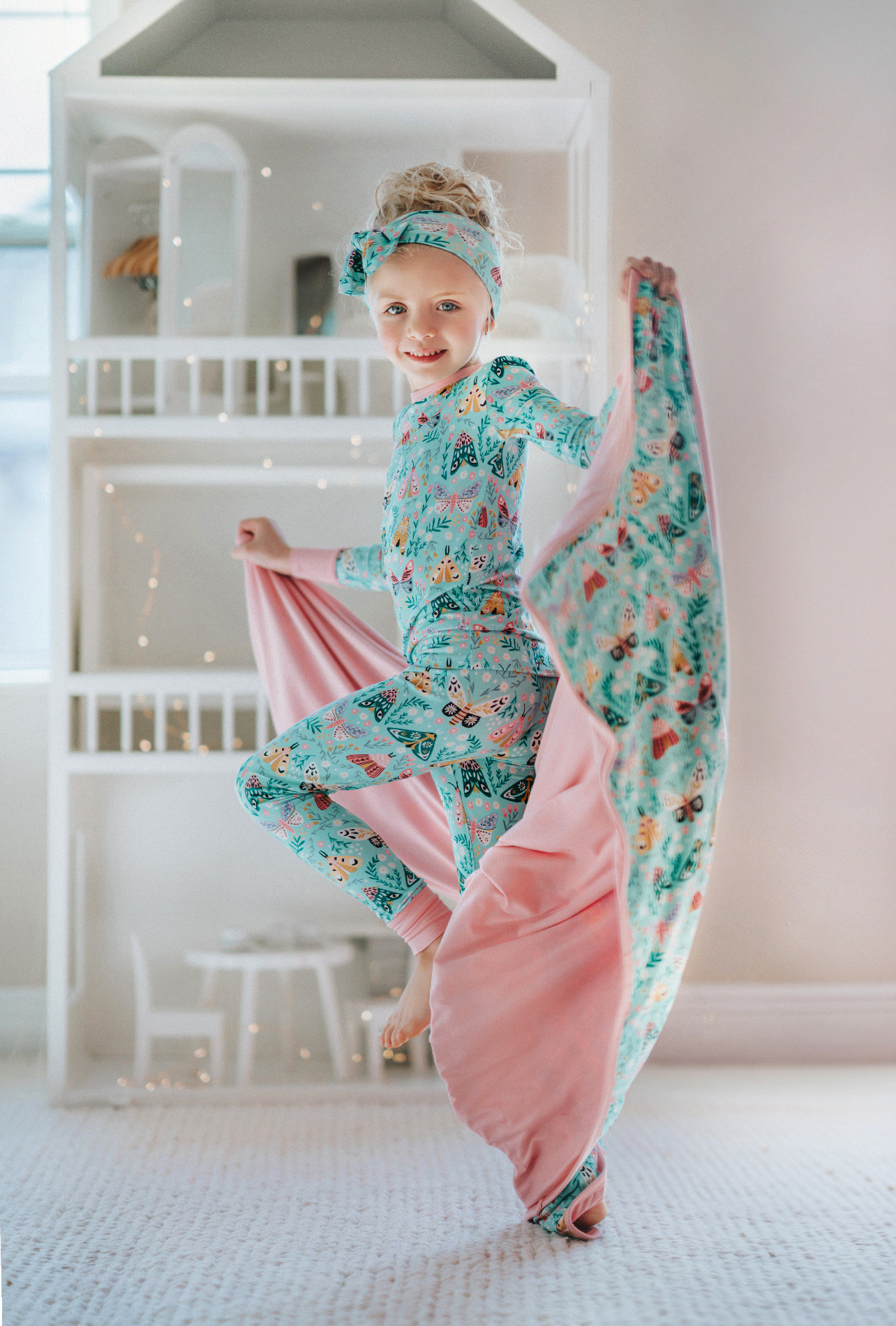 Magical Moths Two-piece Bamboo Pajamas, Girls Pajamas Set, Toddler Girl ...