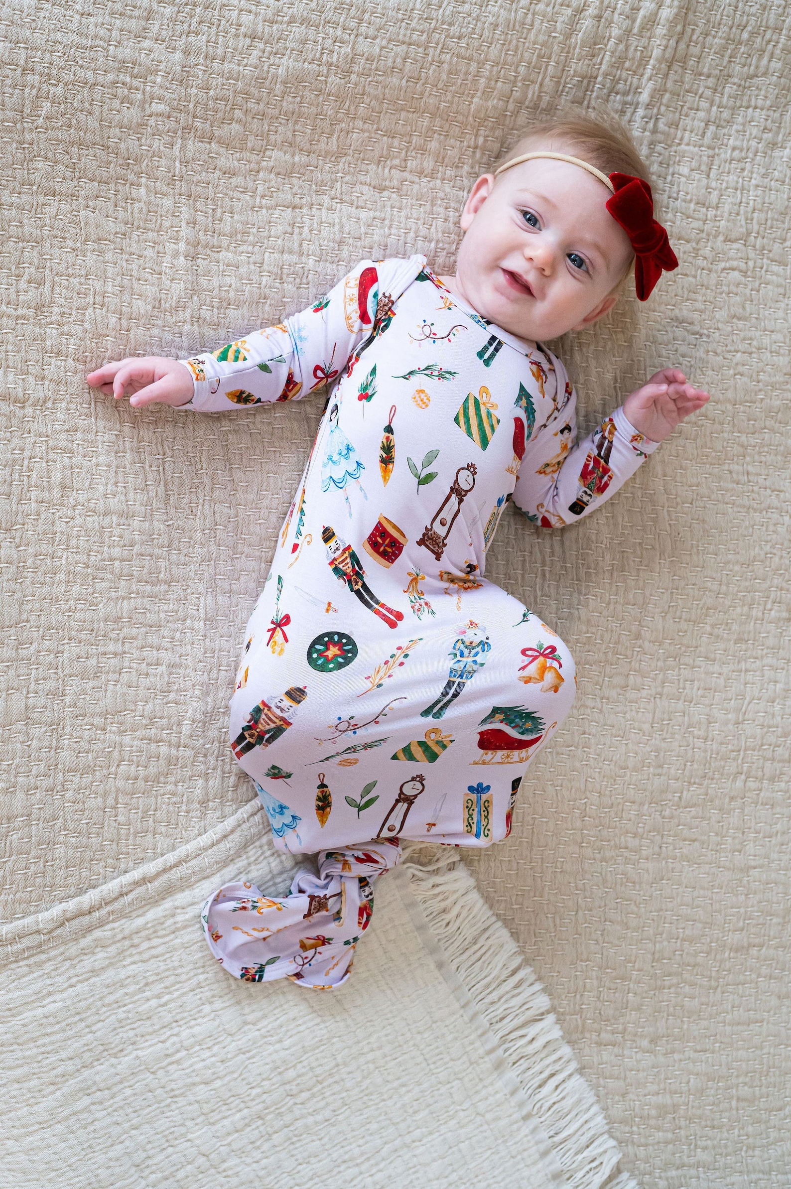 Newborn Baby Knotted Gown Nutcracker Pajamas Baby's - Etsy