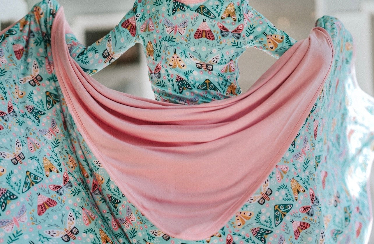 Magical Moths Two-piece Bamboo Pajamas, Girls Pajamas Set, Toddler Girl ...