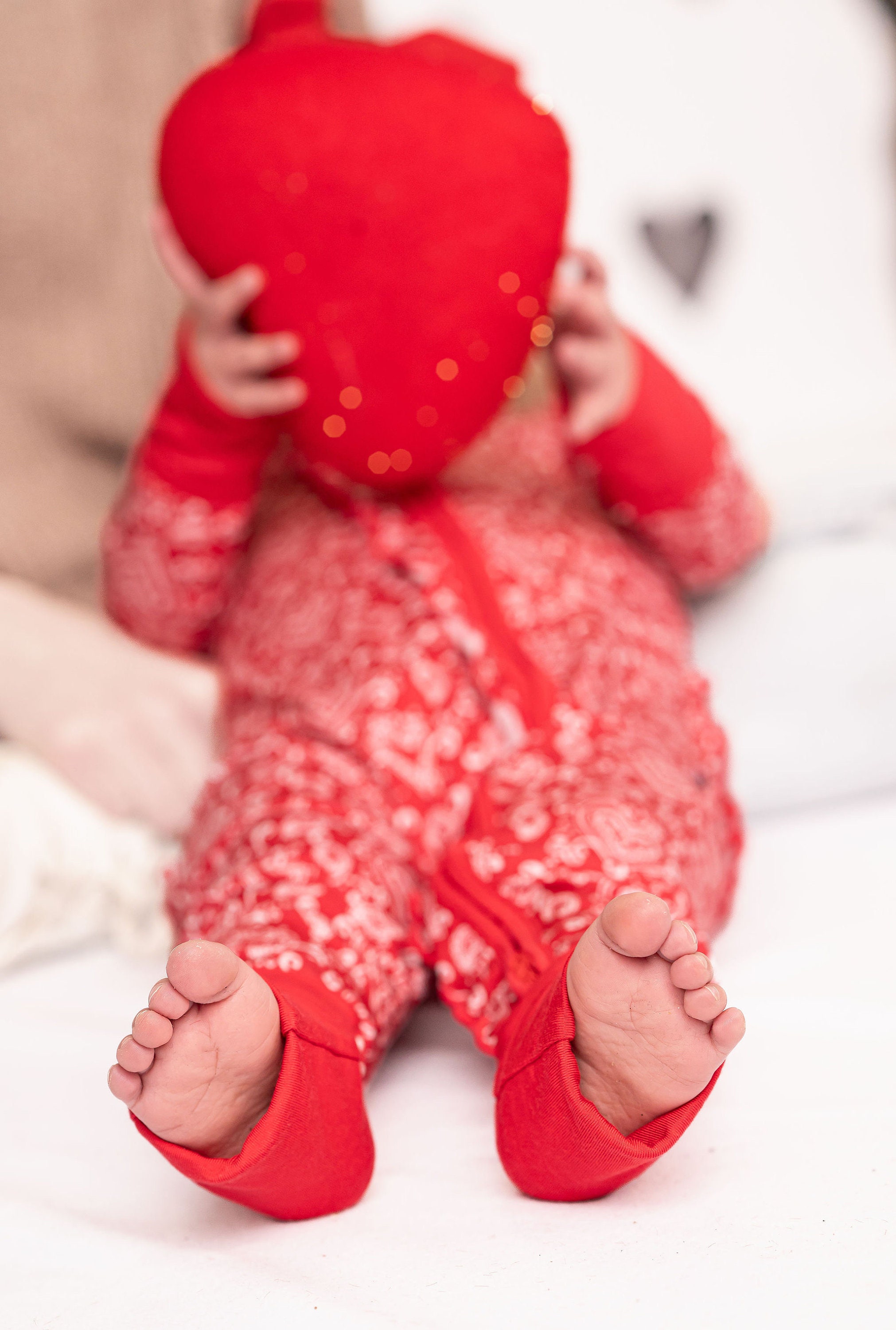 Red Paisley One Piece Zip-up Bamboo Romper Pajamas for Babies ...