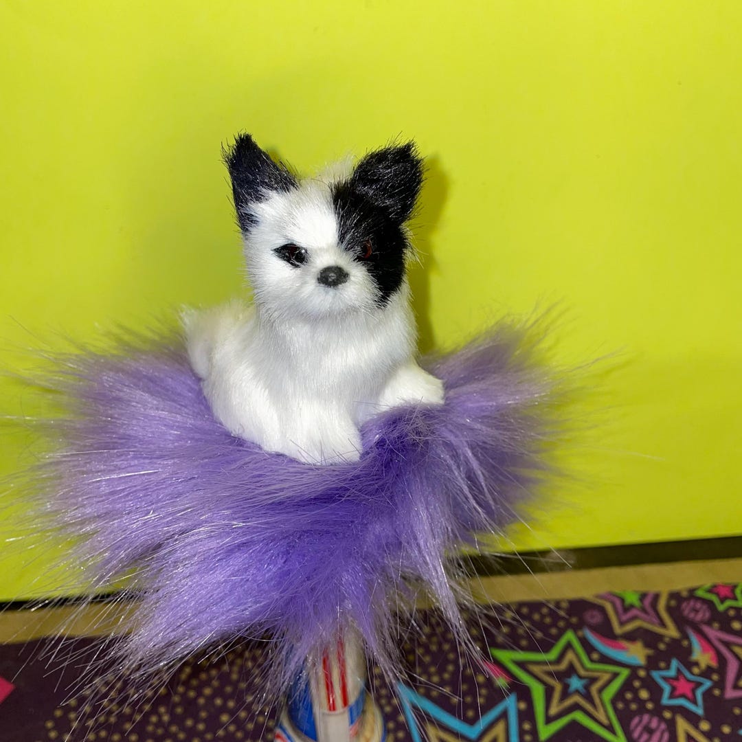 Realistic Black and White Dog Bingo Topper With Dauber. Each is One of ...