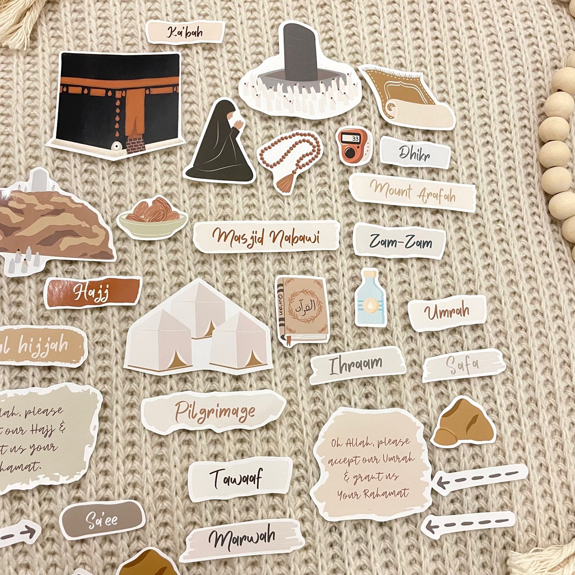 Islamic Hajj Umrah Pilgrimage Muslimah Journal Scrapbooking Stickers ...