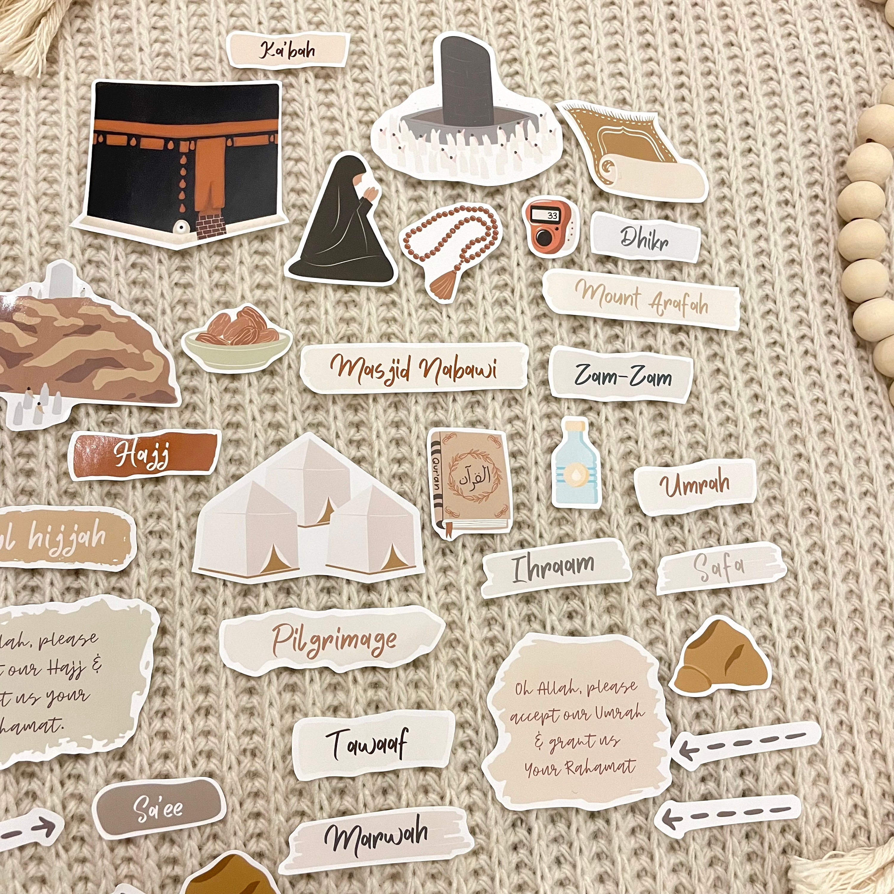 Islamic Hajj Umrah Pilgrimage Muslimah Journal Scrapbooking Stickers ...